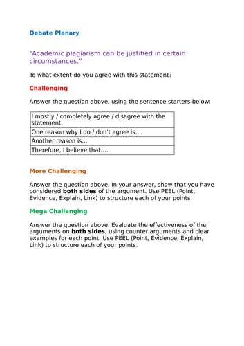 Plagiarism | Teaching Resources