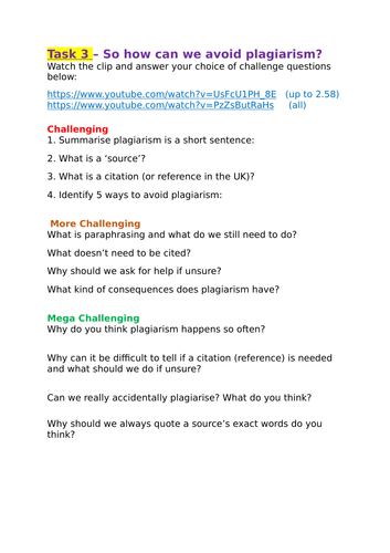 Plagiarism | Teaching Resources