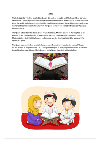 Quran worksheet RE Primary | Teaching Resources