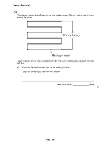 resistance GCSE 9-1 | Teaching Resources