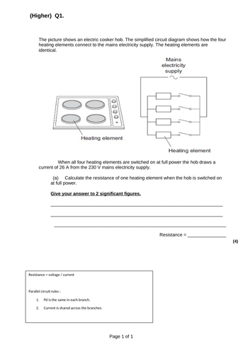 resistance GCSE 9-1 | Teaching Resources