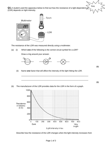 Control and sensing circuits GCSE 9-1 | Teaching Resources Control and sensing circuits GCSE 9-1 | Teaching Resources