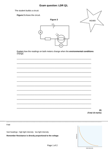 Control and sensing circuits GCSE 9-1 | Teaching Resources Control and sensing circuits GCSE 9-1 | Teaching Resources