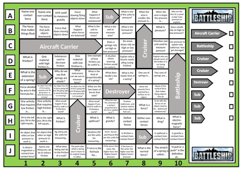 Revision 7K Forces (Exploring Science): Revision mat and Battleship ...