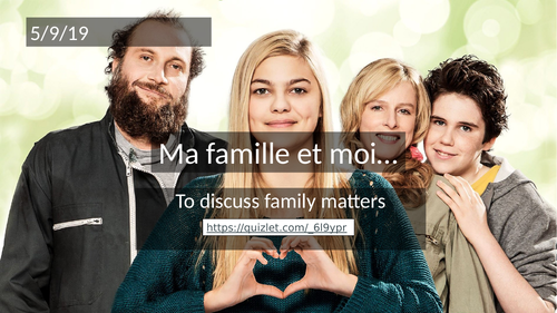 ma famille et moi - GCSE speaking practice | Teaching Resources
