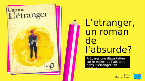 étranger - Camus - L'absurde | Teaching Resources
