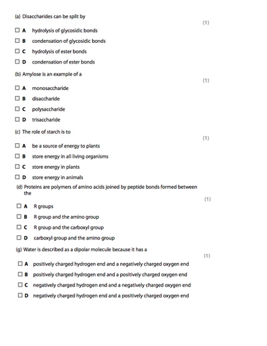IAS / IAL Edexcel Biology Unit 1 Topic 1: Lipids | Teaching Resources