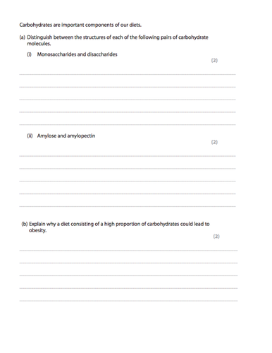 IAS / IAL Edexcel Biology Unit 1 Topic 1: Lipids | Teaching Resources