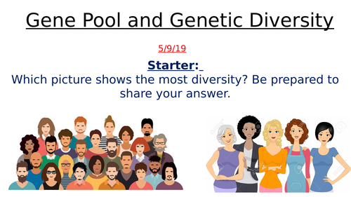 Gene Pool and Genetic Diversity using Hardy-Weinberg equation ...