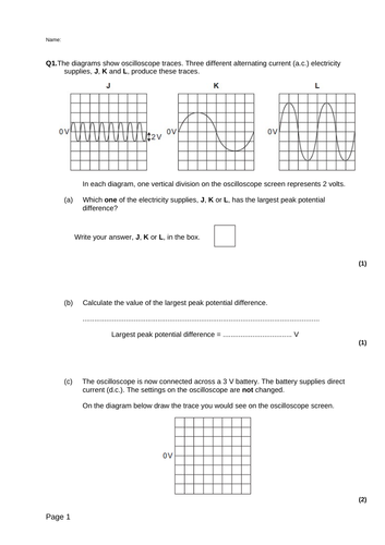 Alternating current and direct current (A.C & D.C) | Teaching Resources