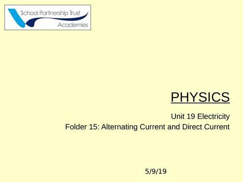 Alternating current and direct current (A.C & D.C) | Teaching Resources