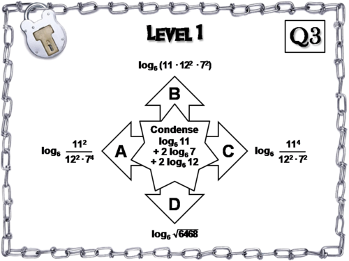Expanding and Condensing Logarithms Activity: Math Escape Room Algebra ... Expanding and Condensing Logarithms Activity: Math Escape Room Algebra ...