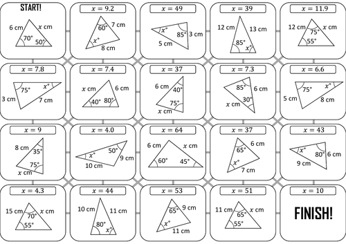 Sine Rule - Answer Maze | Teaching Resources