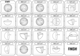 Surface Area of a Sphere - Answer Maze | Teaching Resources
