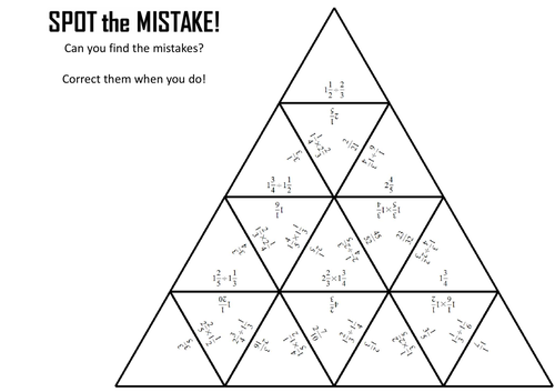 Multiplying & Dividing Mixed Numbers - Spot the Mistake | Teaching ...
