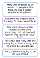 RE The Annunciation (Angel Gabriel appears to Mary) Worksheet and ...