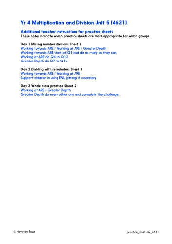 Division using efficient chunking with remainders - Practice Worksheets ... Division using efficient chunking with remainders - Practice Worksheets ...