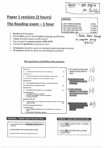 EDUQAS GCSE English Language Revision Pack (ALL EXAMS) | Teaching Resources