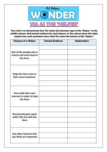 Wonder - Via Pullman! | Teaching Resources