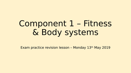 GCSE PE - Component 1 Exam practice revision lesson (Edexcel 2016 ... GCSE PE - Component 1 Exam practice revision lesson (Edexcel 2016 ...