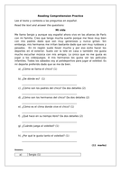 Spanish KS3 Reading comprehension practice: family and hobbies ...