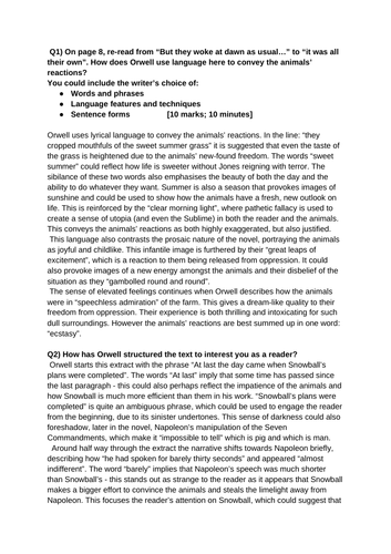 GCSE AQA English lit and lang (Jekyll and Hyde, Animal Farm, The ...
