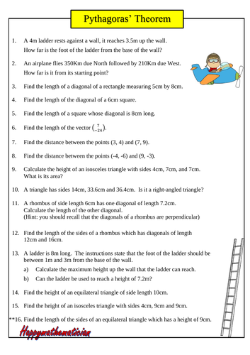Pythagoras Theorem For GCSE - 4 Worksheets with answers | Teaching ...