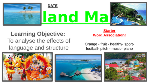 Island man poetry analysis lesson | Teaching Resources