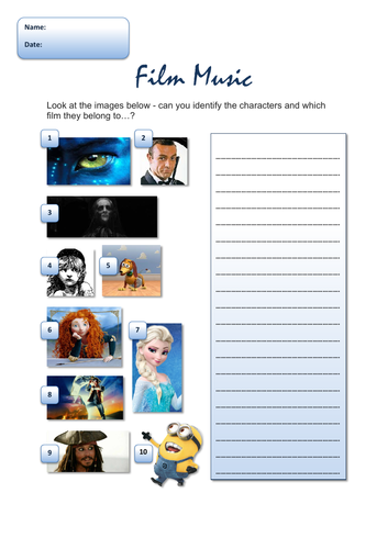KS3 MUSIC: FILM MUSIC QUIZ + EASY KEYBOARD EXERCISE | Teaching Resources