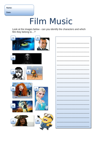 KS3 MUSIC: FILM MUSIC QUIZ + EASY KEYBOARD EXERCISE | Teaching Resources