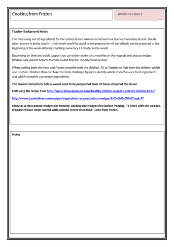KS 2 Science Cooking from frozen | Teaching Resources