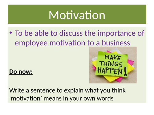 Motivation: differentiated lesson with activities | Teaching Resources