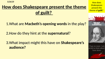 Macbeth: Theme of Guilt | Teaching Resources