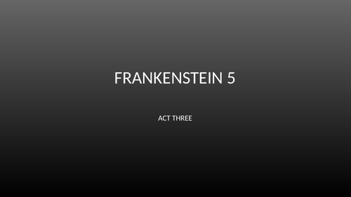 Full Unit of Work for Frankenstein by Philip Pullman | Teaching Resources