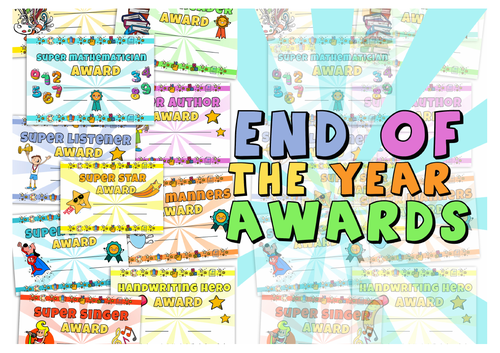 END OF THE YEAR AWARDS | Teaching Resources