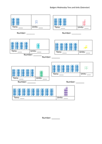 Place Value Worksheets Numicon