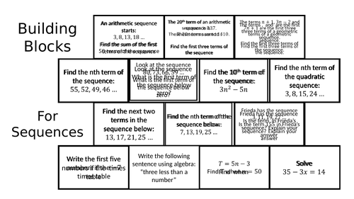Building Blocks Sequences Teaching Resources 