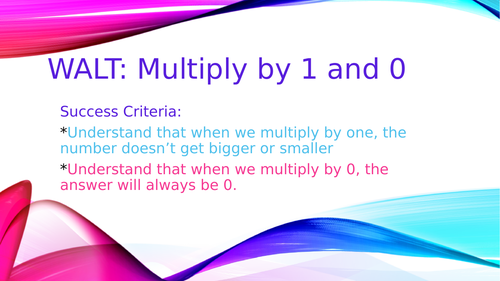Multiply by 0 and 1 PPt | Teaching Resources