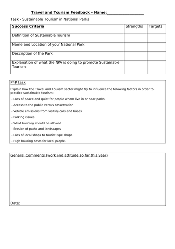Travel and Tourism BTEC first level 2 - UNIT 1 - lesson 4 - Sustainable ... Travel and Tourism BTEC first level 2 - UNIT 1 - lesson 4 - Sustainable ...