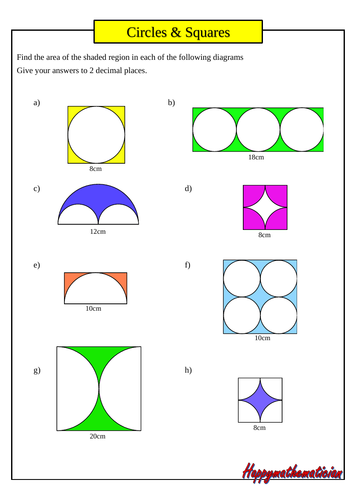 Circles And Squares - 8 Questions aimed at more able students ...
