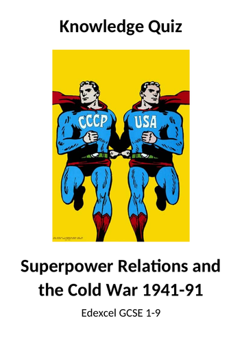 Cold War quiz booklet (Edexcel GCSE 9-1) | Teaching Resources
