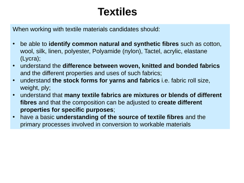 GCSE Design Technology NEW SPEC Textiles Unit of Work | Teaching Resources
