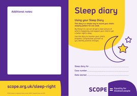 Sleep diary | Teaching Resources