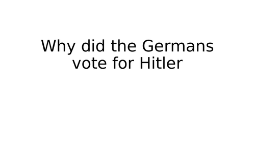 Hitler Policies | Teaching Resources