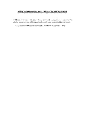 Spanish Civil War | Teaching Resources