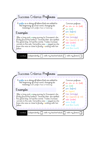 Year 4 English Writing Success Criteria | Teaching Resources