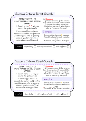 Year 4 English Writing Success Criteria | Teaching Resources