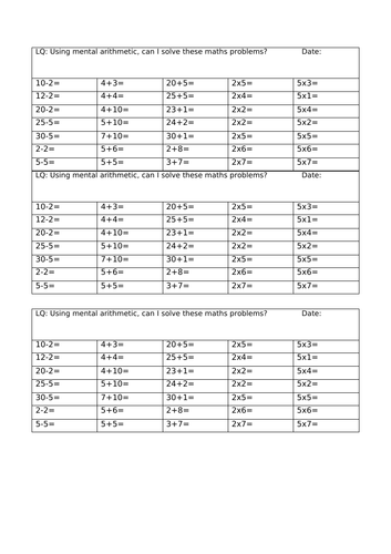 Quickfire Maths Questions: Year 1 | Teaching Resources