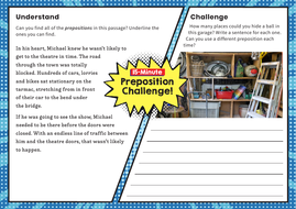 Prepositions – Y3 SPaG Challenge Mat | Teaching Resources