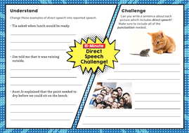 Direct Speech – Y4 SPaG Challenge Mat | Teaching Resources